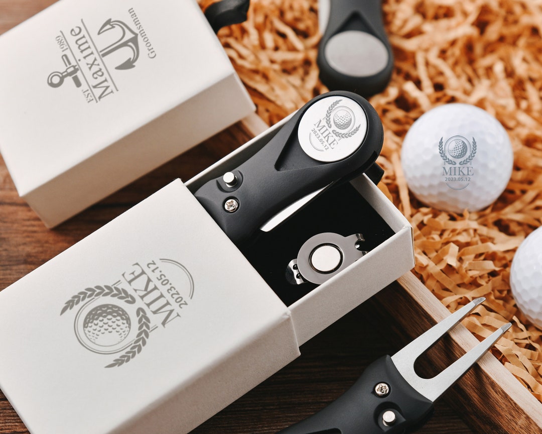 Personalized Golf Ball Marker Set With Custom Retractable Divot Tool ...