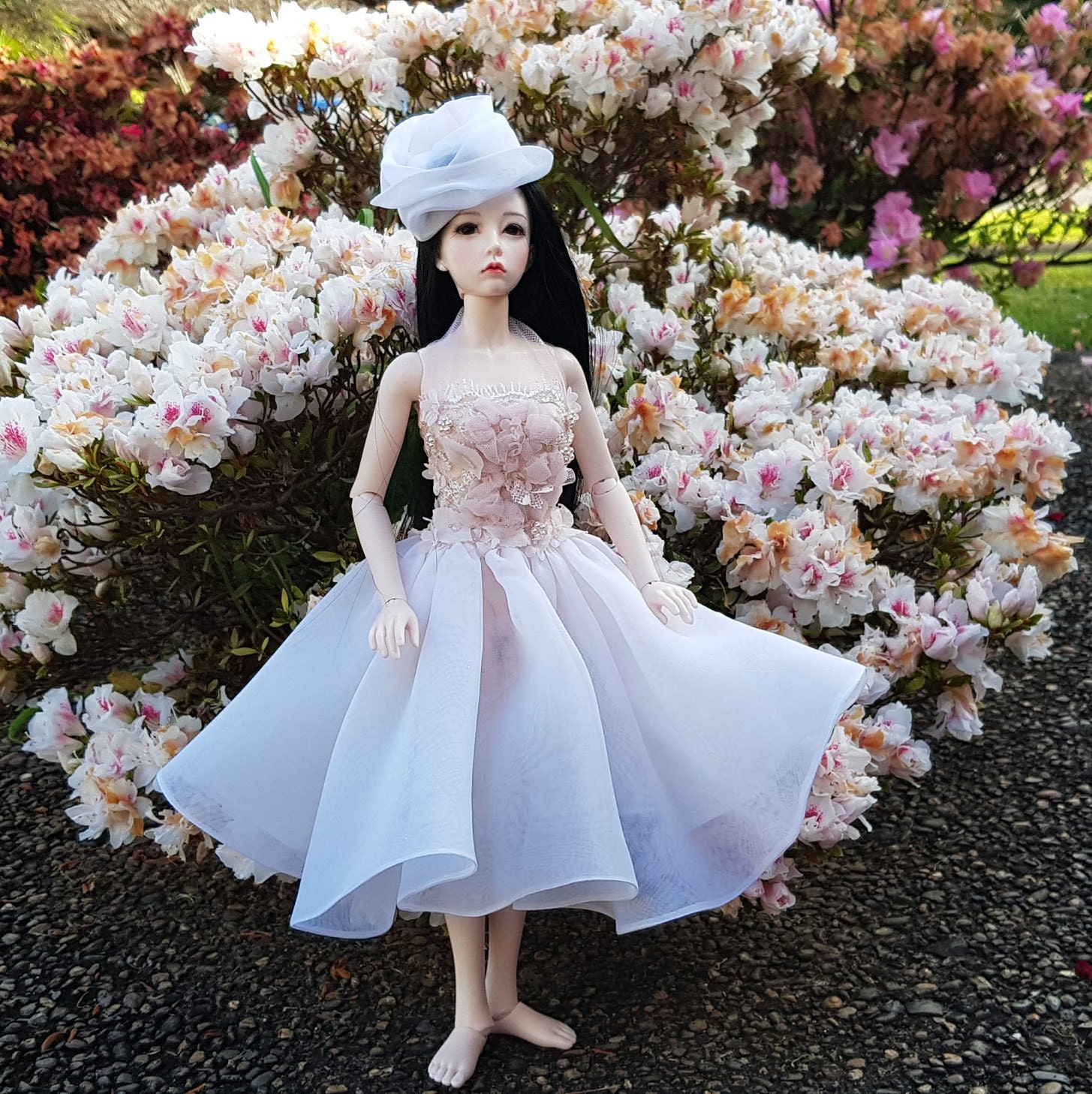 BJD Fashion Doll Outfit, Dress and Hat for 1/3 1/4 Bjd, Popovy Sisters ...