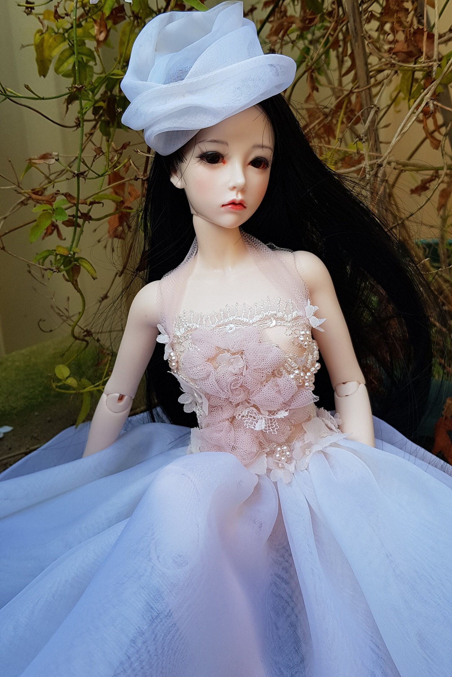 BJD Fashion Doll Outfit, Dress and Hat for 1/3 1/4 Bjd, Popovy Sisters ...
