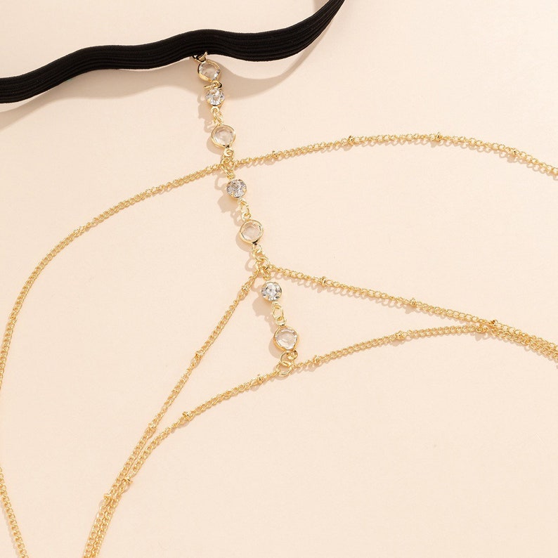 Gold Leg Chain Silver Pearl Thigh Chain Crystal Leg Chain | Etsy