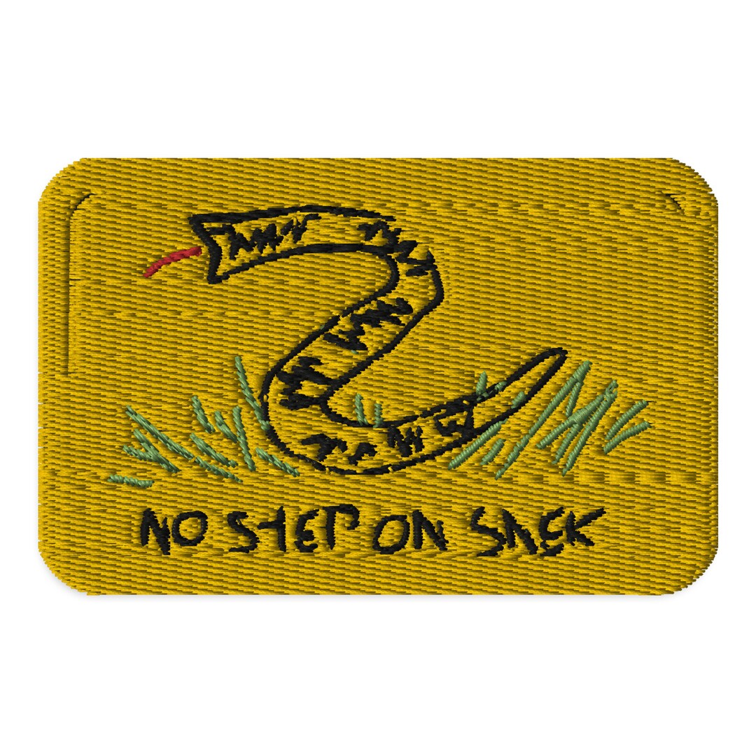 No Step on Snek Embroidered Patch 3.5 X 2.25 - Etsy