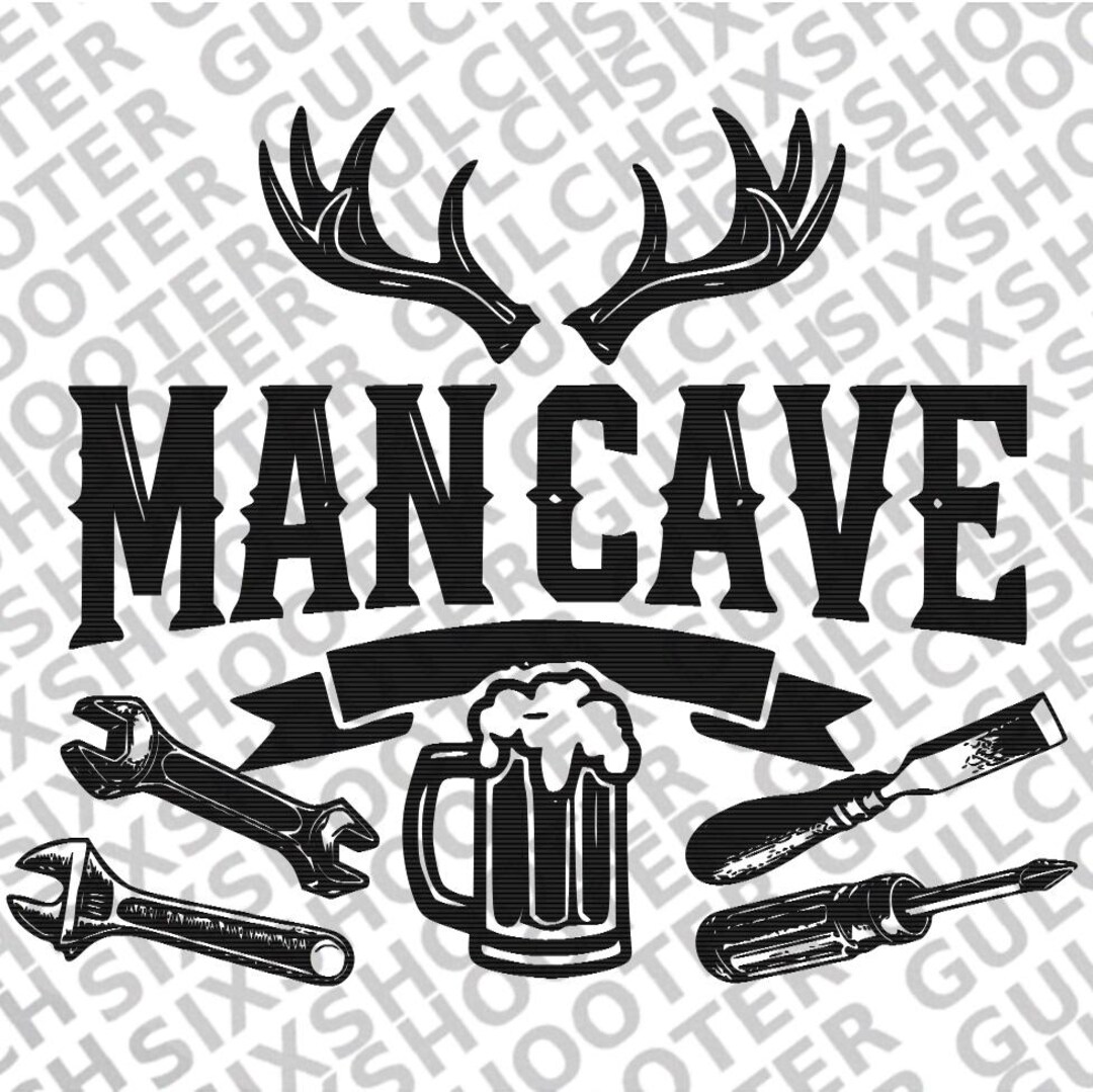 Man Cave SVG | Laser Cut File | Lightburn Ready | Personalized Garage ...