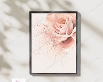 Print Rose Wall Art - Etsy
