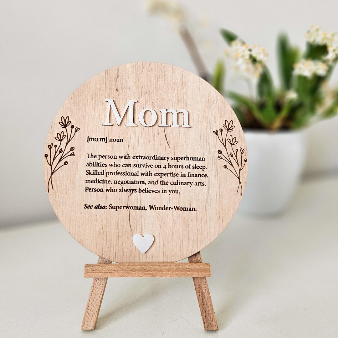 Personalized Mom Wooden Sign | Sentimental Mother's Day Gift From Kids ...
