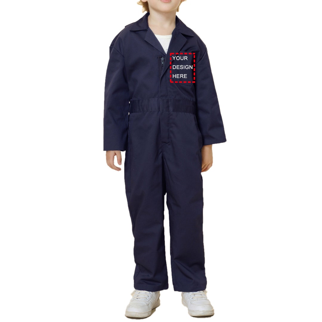 TOPTIE Custom Logo Kid's Basic Coverall Children Boiler - Etsy