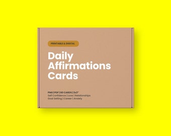 Printable Affirmation Cards Digital Download Floral Sunflower ...