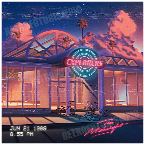 A3 Retro Futurism Picture With Frame - Etsy