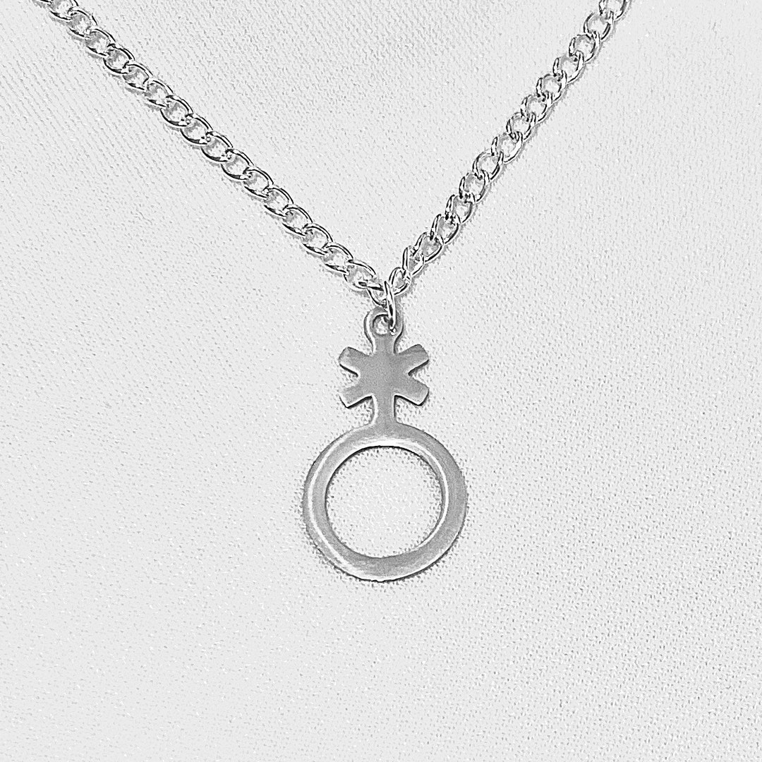 Non Binary Symbol Necklace Nonbinary Non-binary Trans Transgender ...
