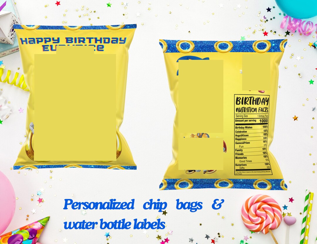 Personalized Chip Bags & Water Bottle Labels - Etsy