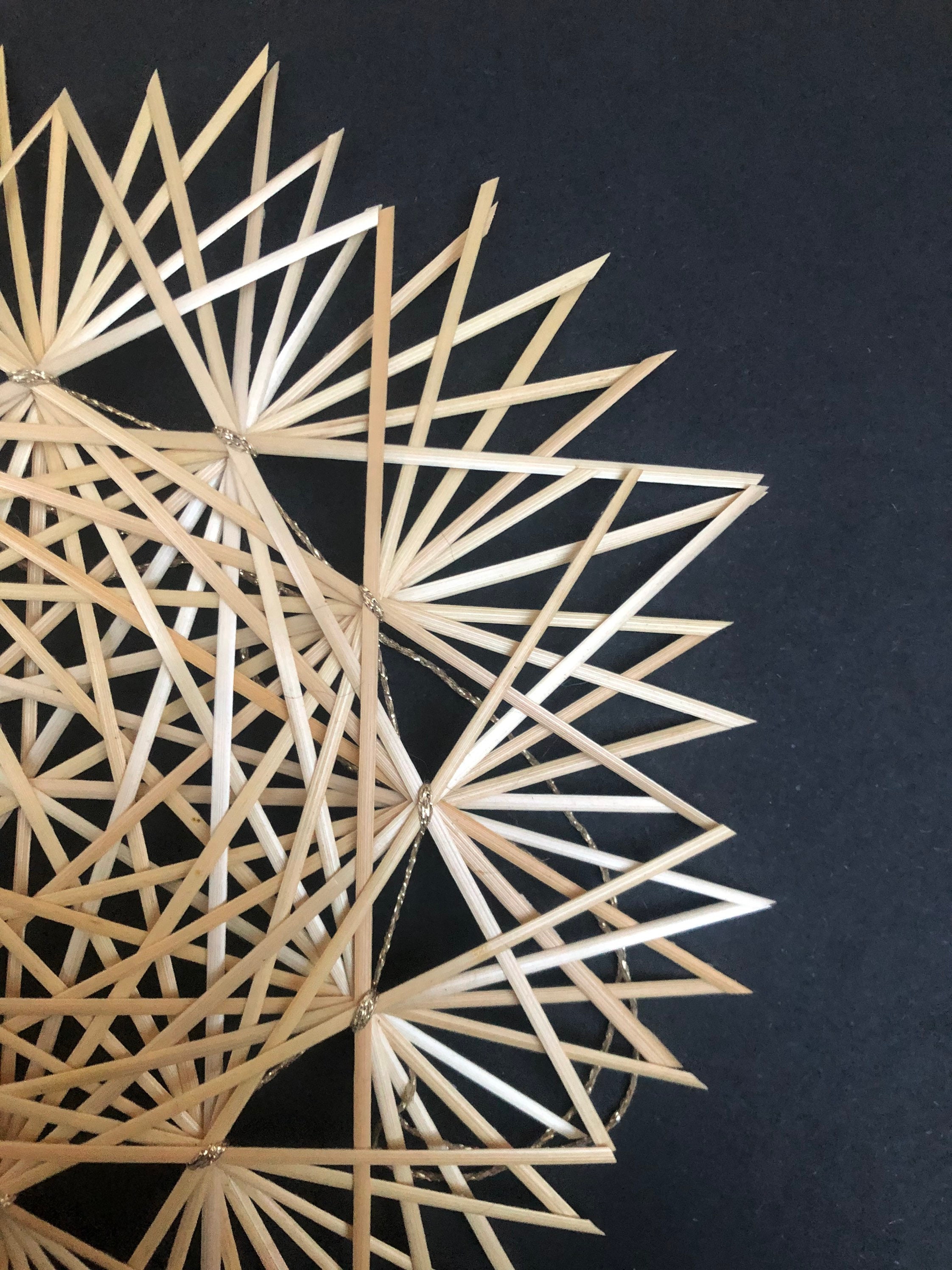 Straw Star Rumble, XXL Star, Diameter Approx. 19 Cm, Silver Thread ...