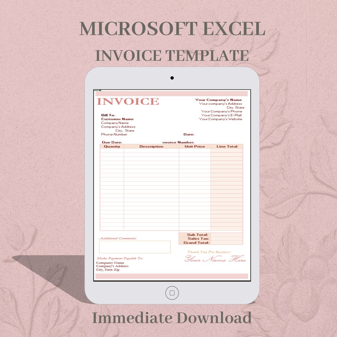 Excel 2010 Invoice Template