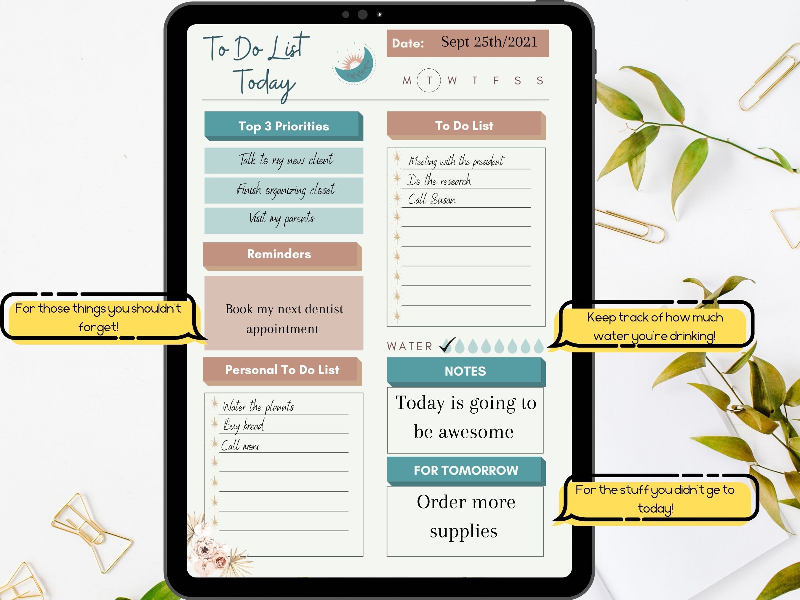 Digital Planner Printable, Planner Template, Life Planner, Printable ...