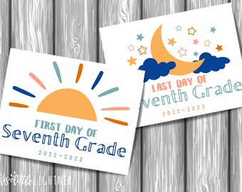 Last Day 7th Grade Sign - Etsy
