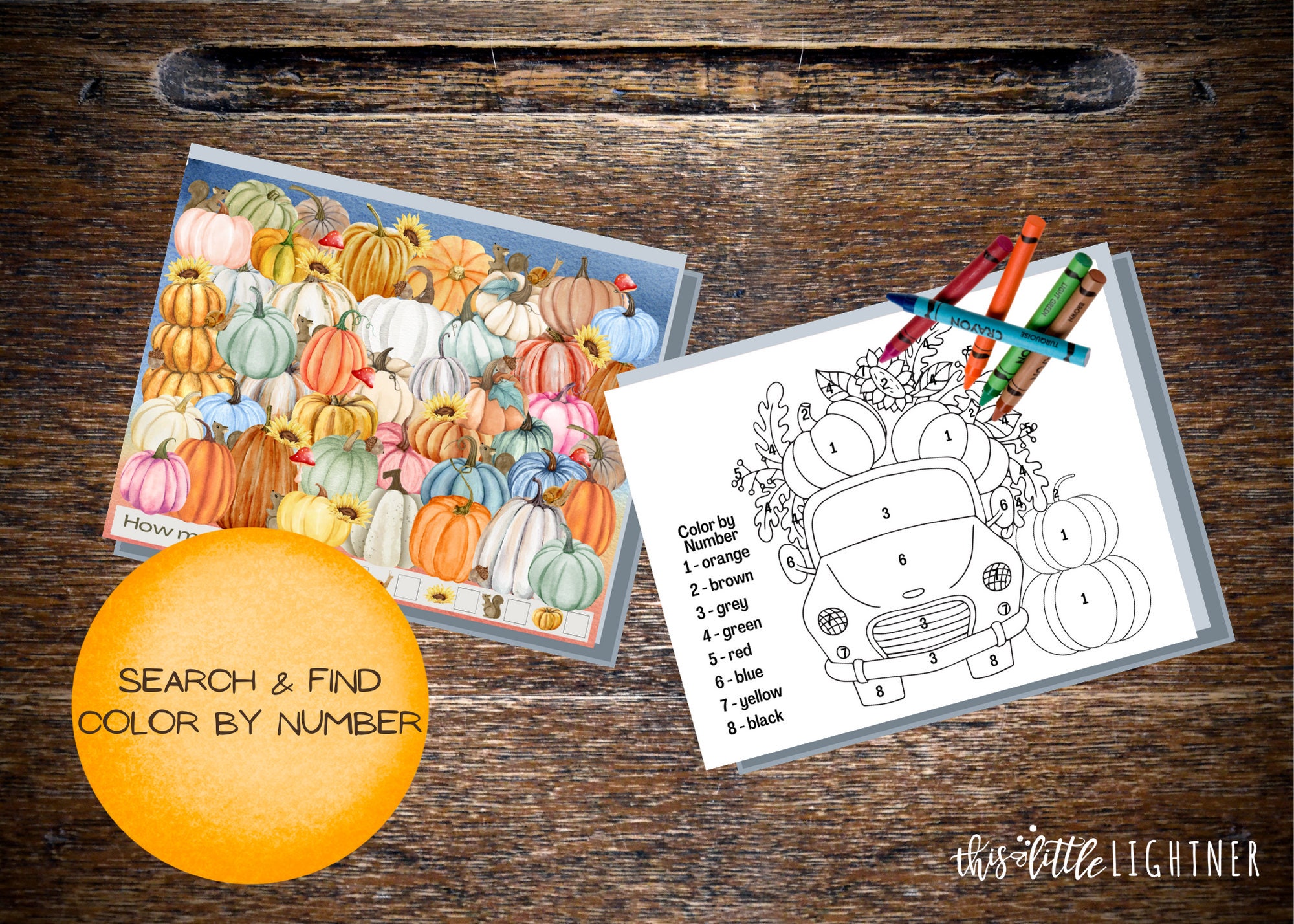 Preschool Fall Printables, Number Sequencing, Autumn Color by Number ...