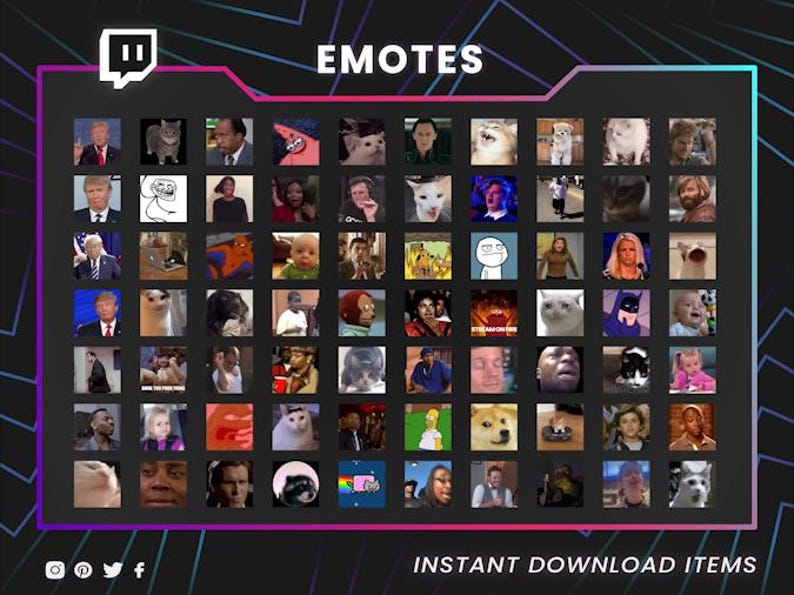 70 Cute and Funny Meme Emotes for Twitch and Youtube and Discord and ...