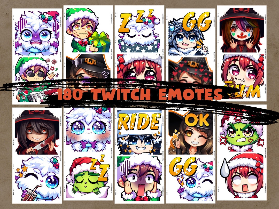 Ultimate Streamer Emote Pack 180 Unique Twitch Emotes for a Standout ...