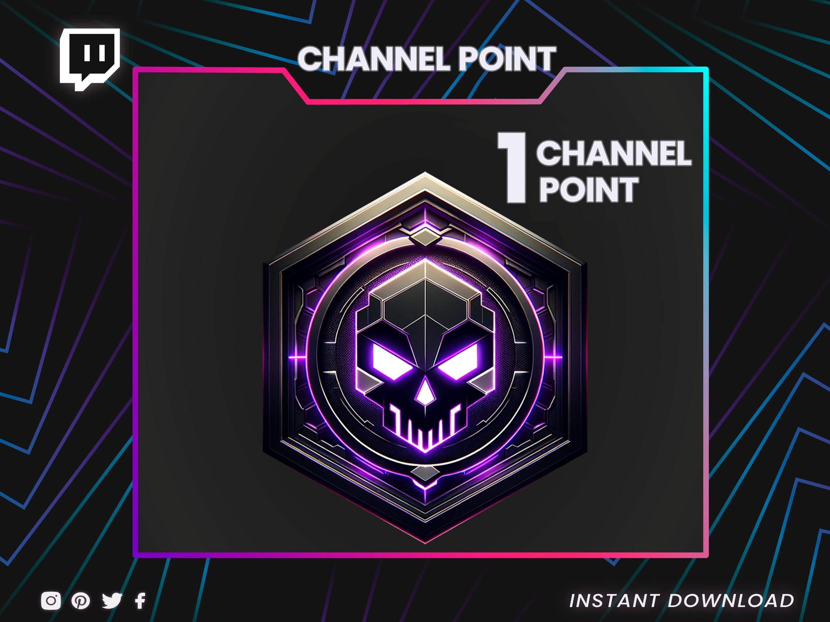 Skull Channel Point – Twitch Channel Points Icon - Custom Reward PNG ...