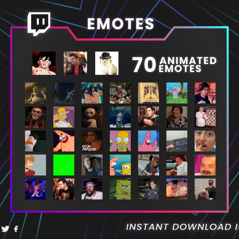 Kick Emotes - Etsy