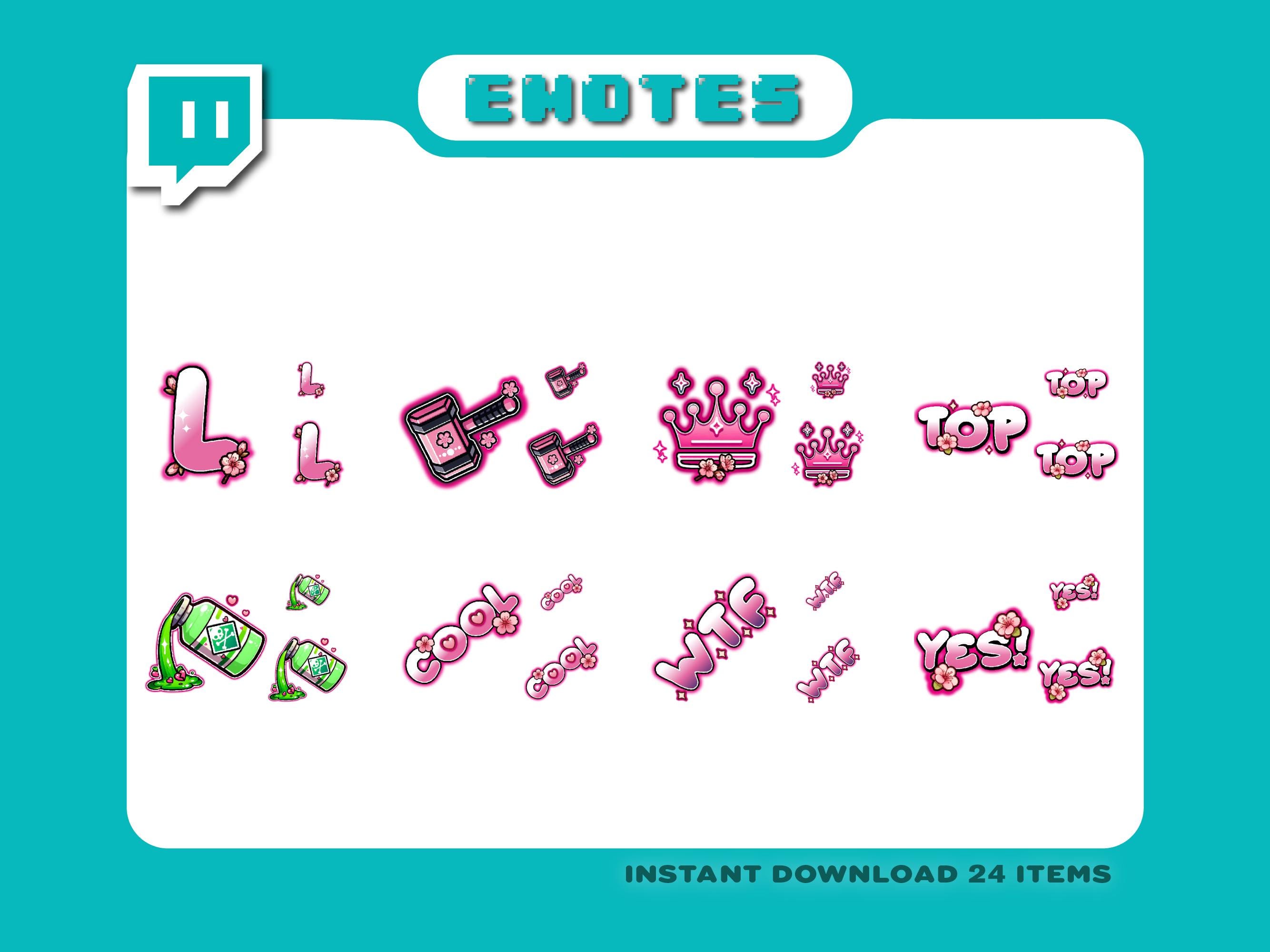 Twitch Emotes, Text Emotes, Comic Emotes, Sakura Emotes, Anime Emotes ...