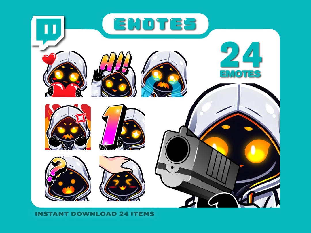 Neon Hoodie Wizard Emotes for Twitch, Discord, and Tiktok | Emotes on ...