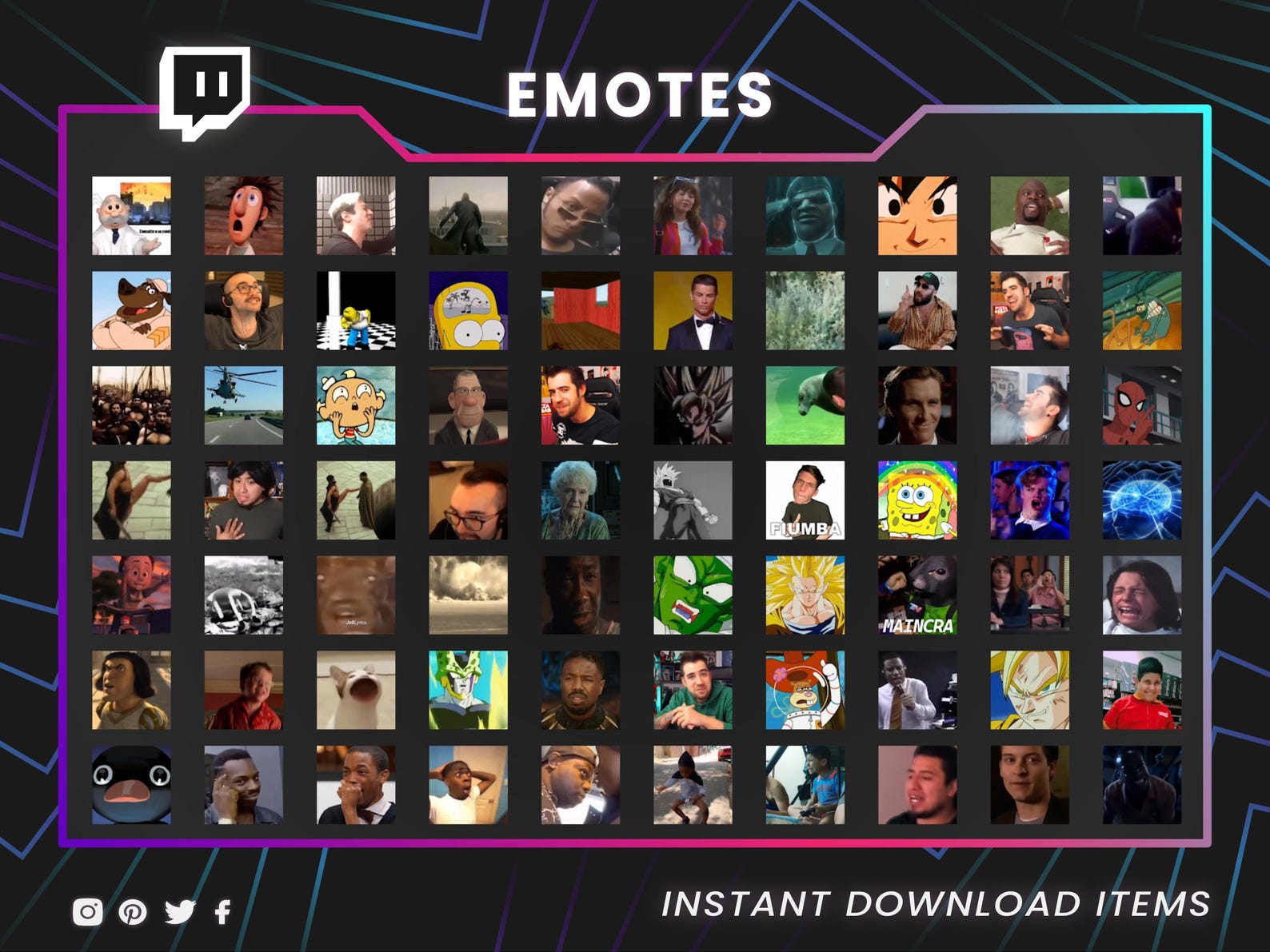 Ultimate 70 Animated Meme Emote Pack for Twitch, Discord, Kick ...