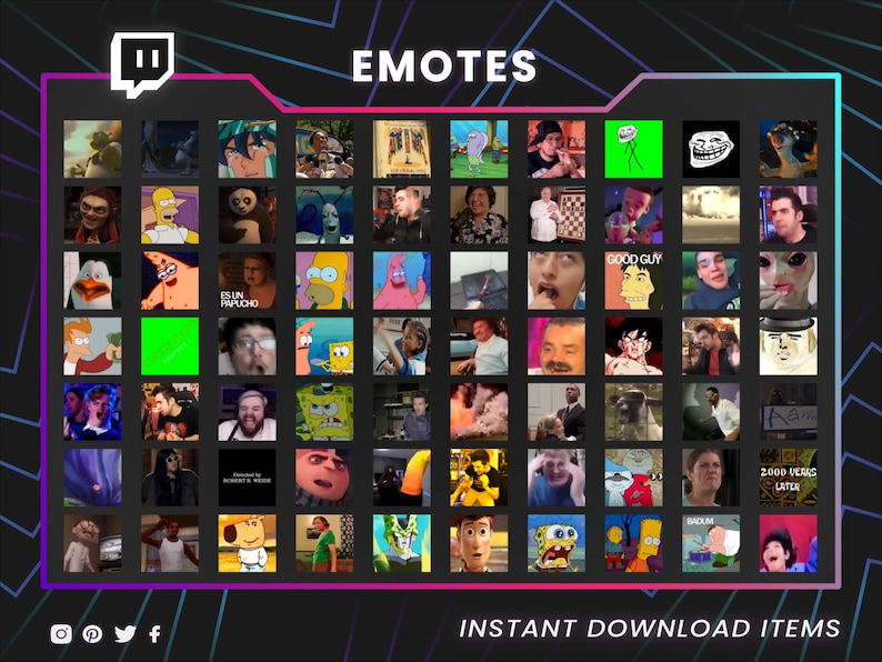 Ultimate 70 Animated Meme Emote Pack for Twitch, Discord, Kick ...