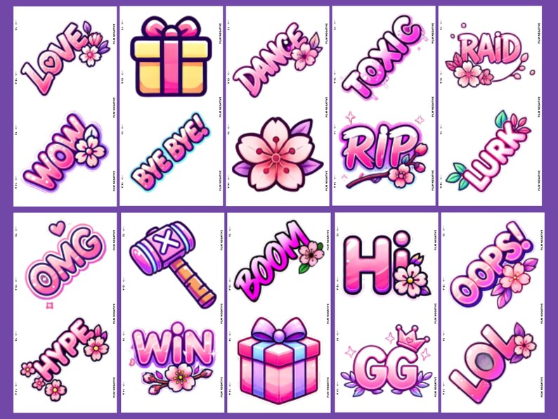 20 Emotes Plus 1 Custom Emote Twitch Emotes, Emotes Twitch, Text Emotes ...