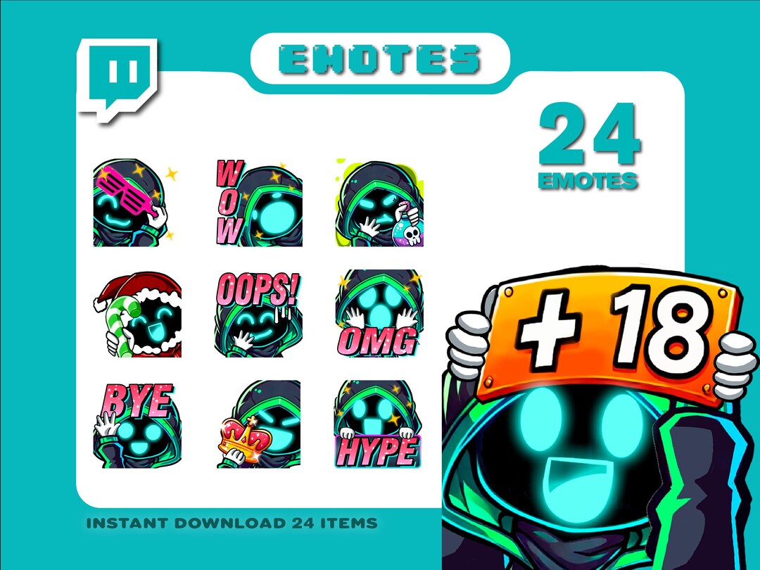 Green Hoodie Emotes for Twitch, Discord, and Tiktok | Emotes on Sale - Etsy