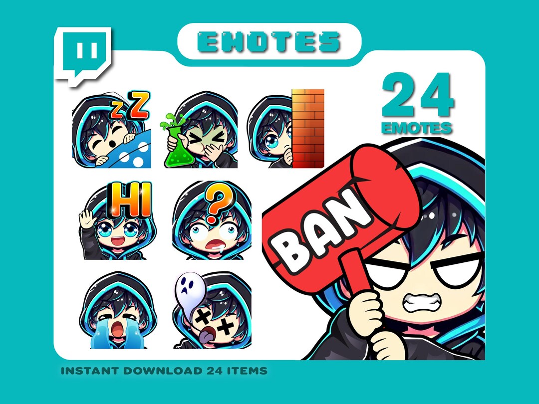 Twitch Emotes, Hooded Emotes, Boy Emotes, Kick Emotes, Youtube Emotes ...