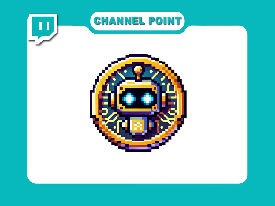 Robot Channel Point – Twitch Channel Points Icon - Custom Reward PNG ...