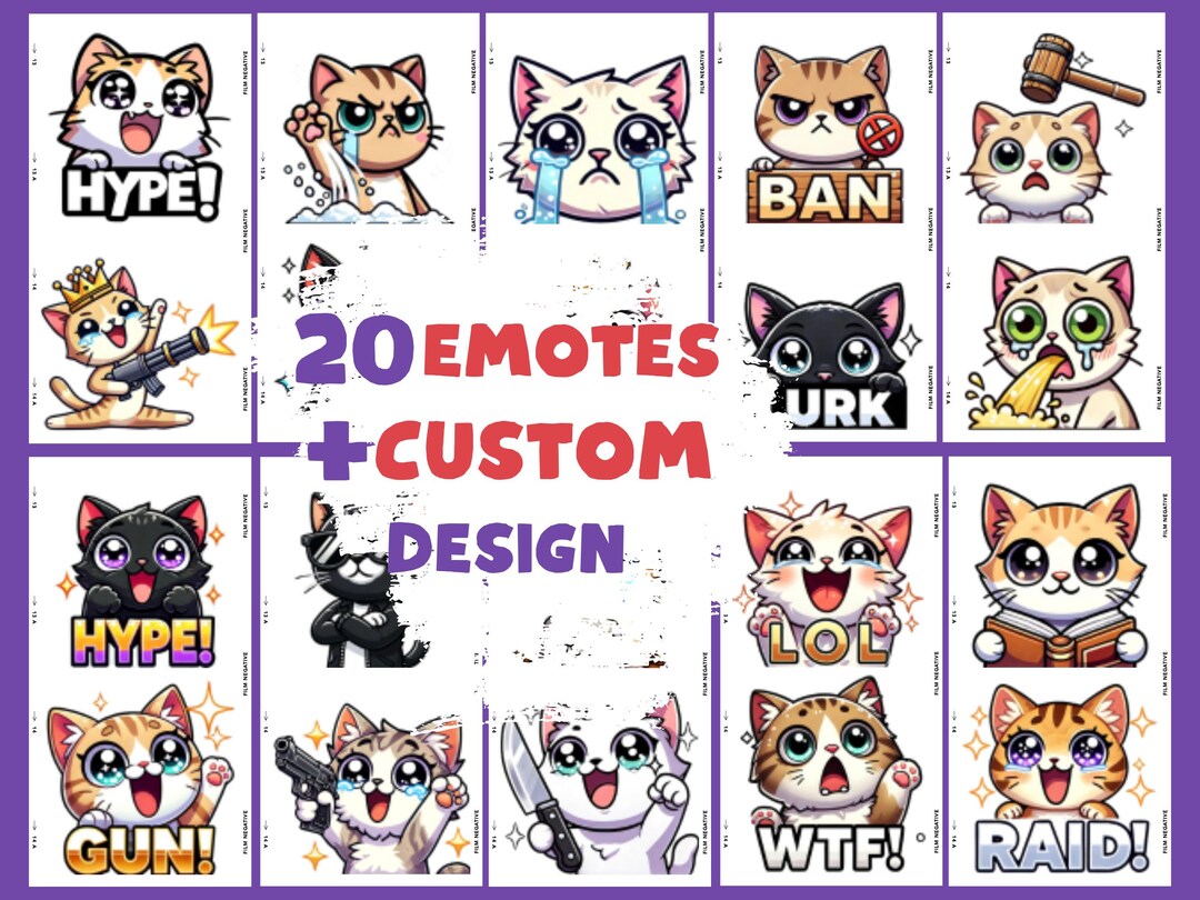20 Emotes Plus 1 Custom Emote Twitch Emotes, Twitch Emote, Emotes ...