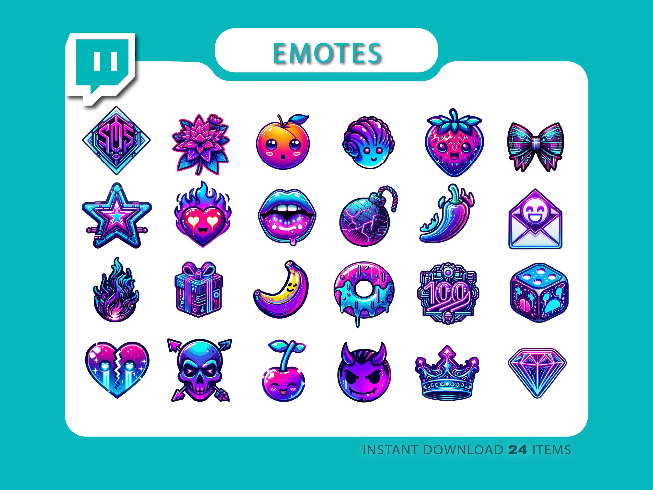 Cyberpunk Emotes for Twitch, Discord, and Tiktok | Emotes on Sale - Etsy