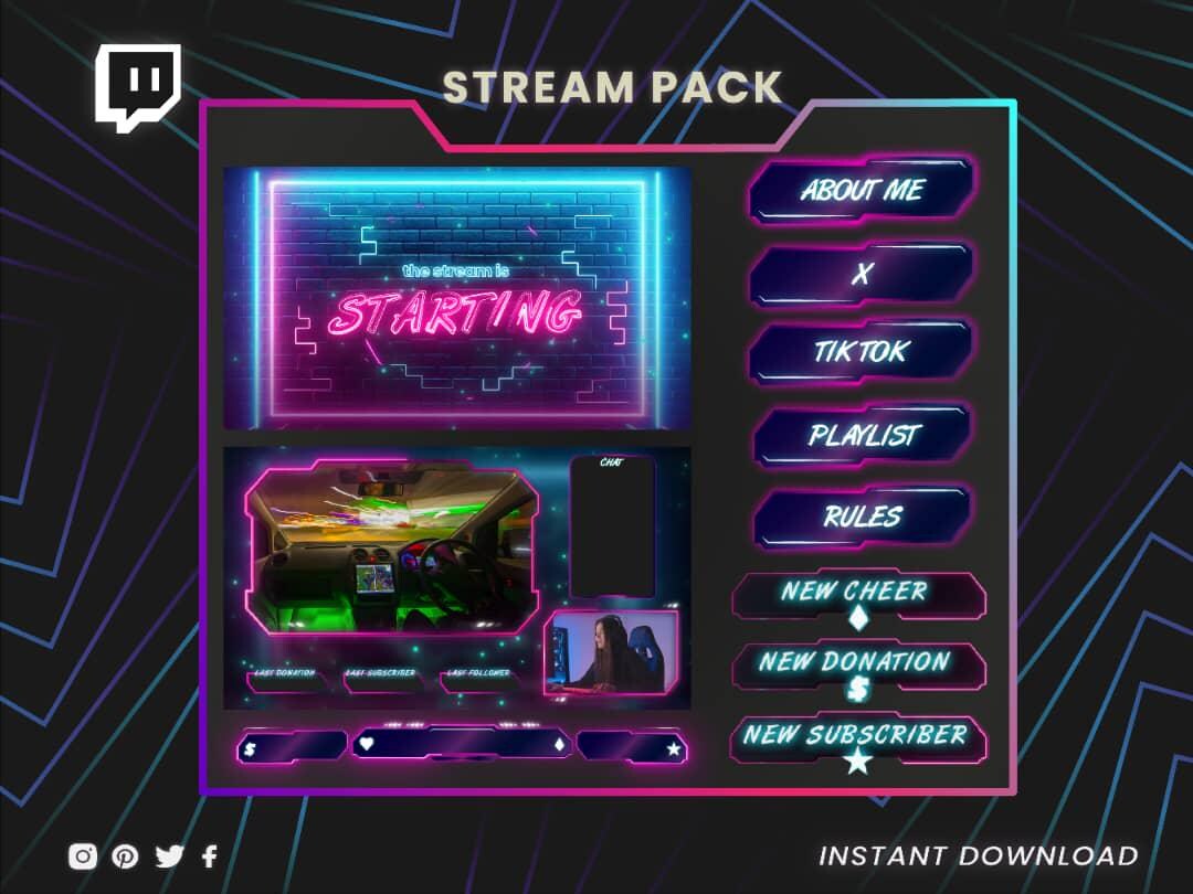 Twitch Overlays, Animated Webcam,twitch Panels, Twitch Screens, Twitch ...