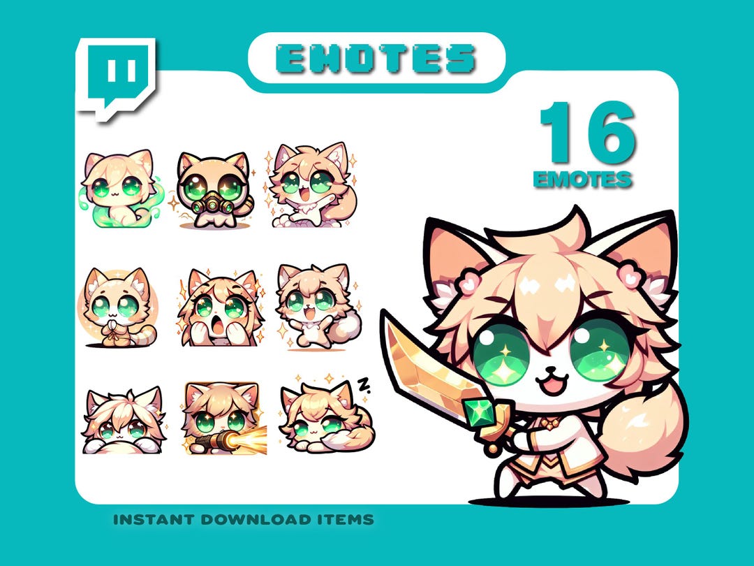 Twitch Emotes, Cat Twitch Emotes | Cute Cat Emotes, Chibi Cat Emotes ...