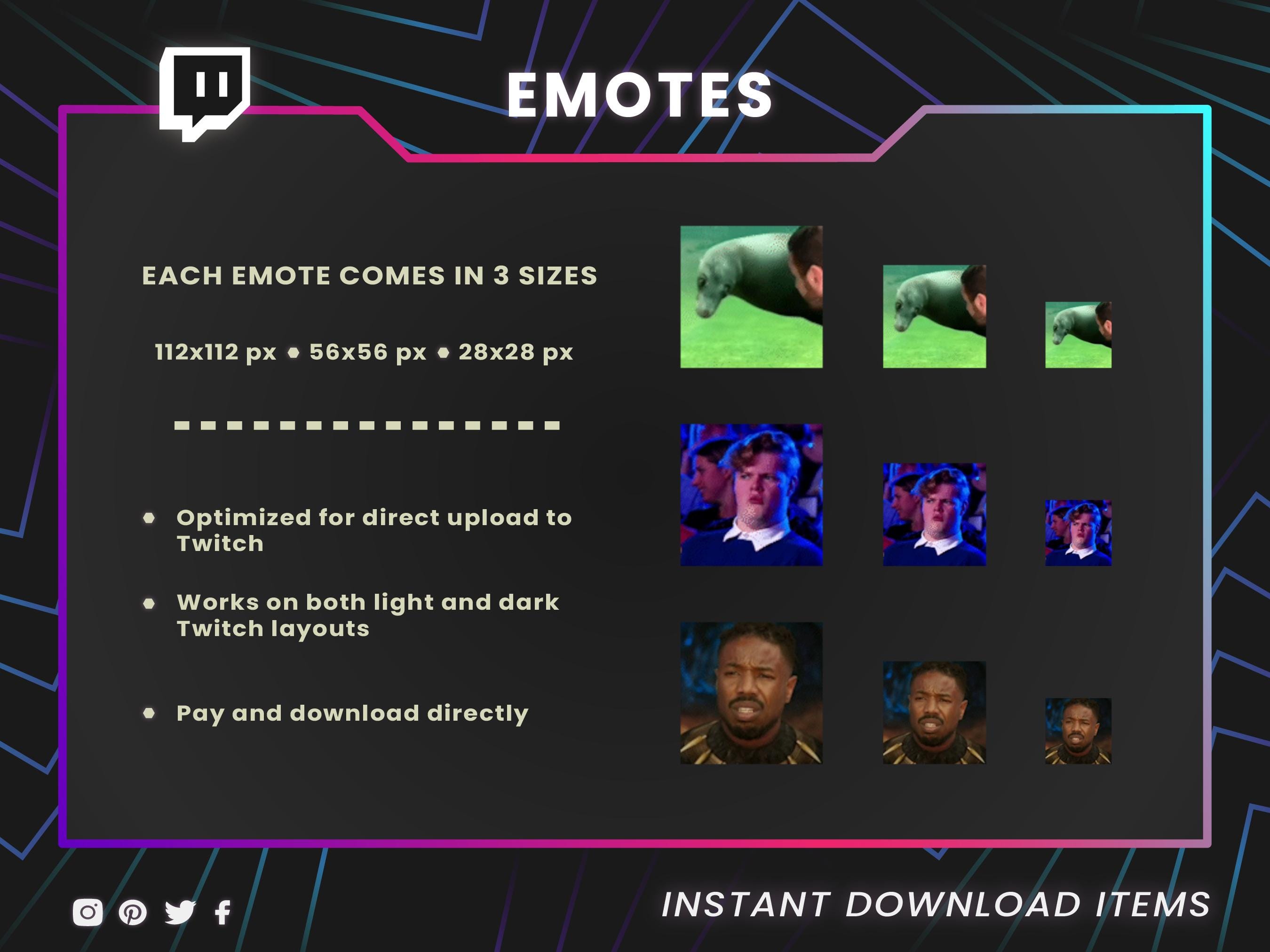 Ultimate 70 Animated Meme Emote Pack for Twitch, Discord, Kick ...