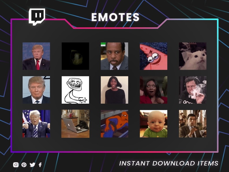 70 Cute and Funny Meme Emotes for Twitch and Youtube and Discord and ...