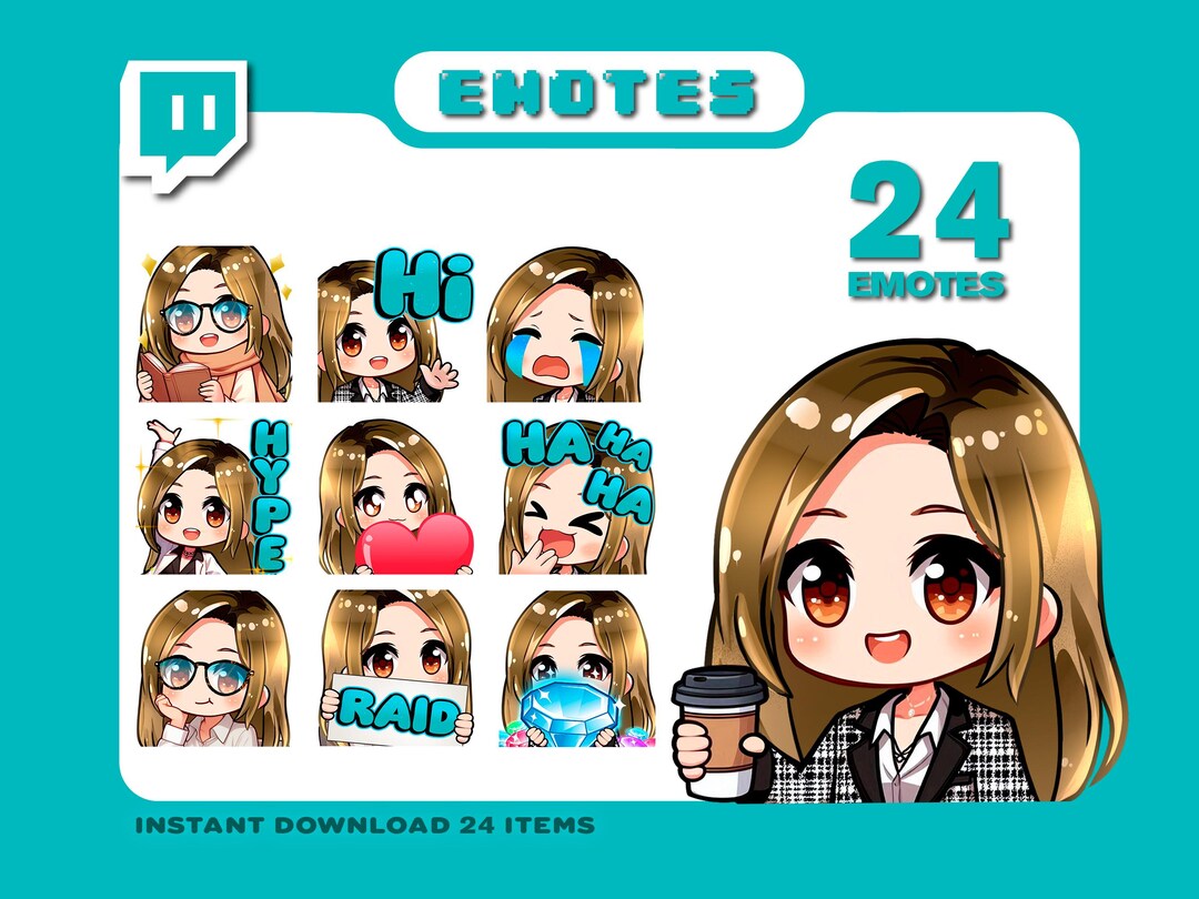 Fancy Fitness Girl Emotes for Twitch, Discord, and Tiktok | Emotes on ...
