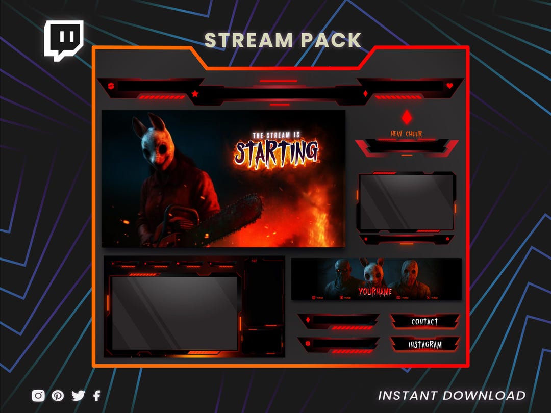 Animated Twitch Overlay – Stream Overlay, Overlay Twitch, Twitch Alerts ...