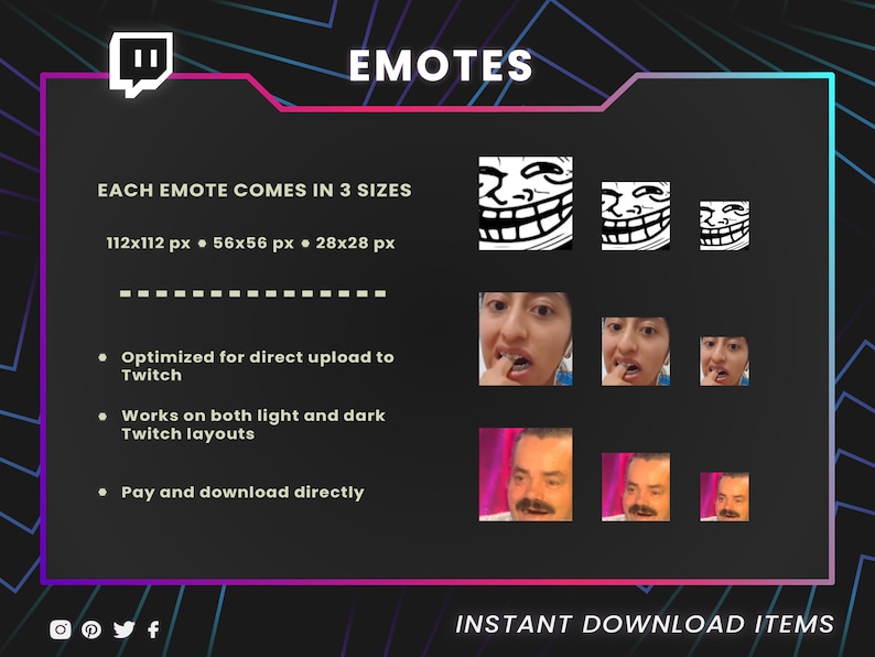 Ultimate 70 Animated Meme Emote Pack for Twitch, Discord, Kick ...