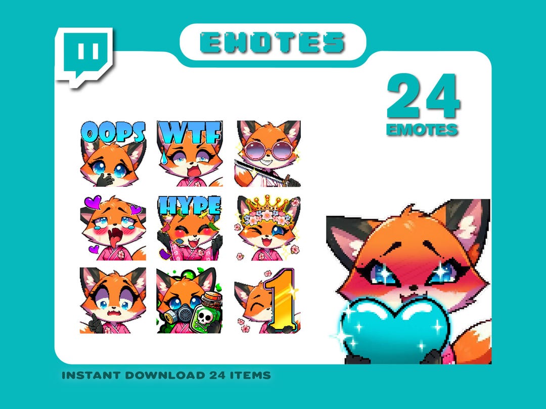 Twitch Emotes, Fox Emotes, Sakura Emotes, Text Emotes, Anime Emotes ...