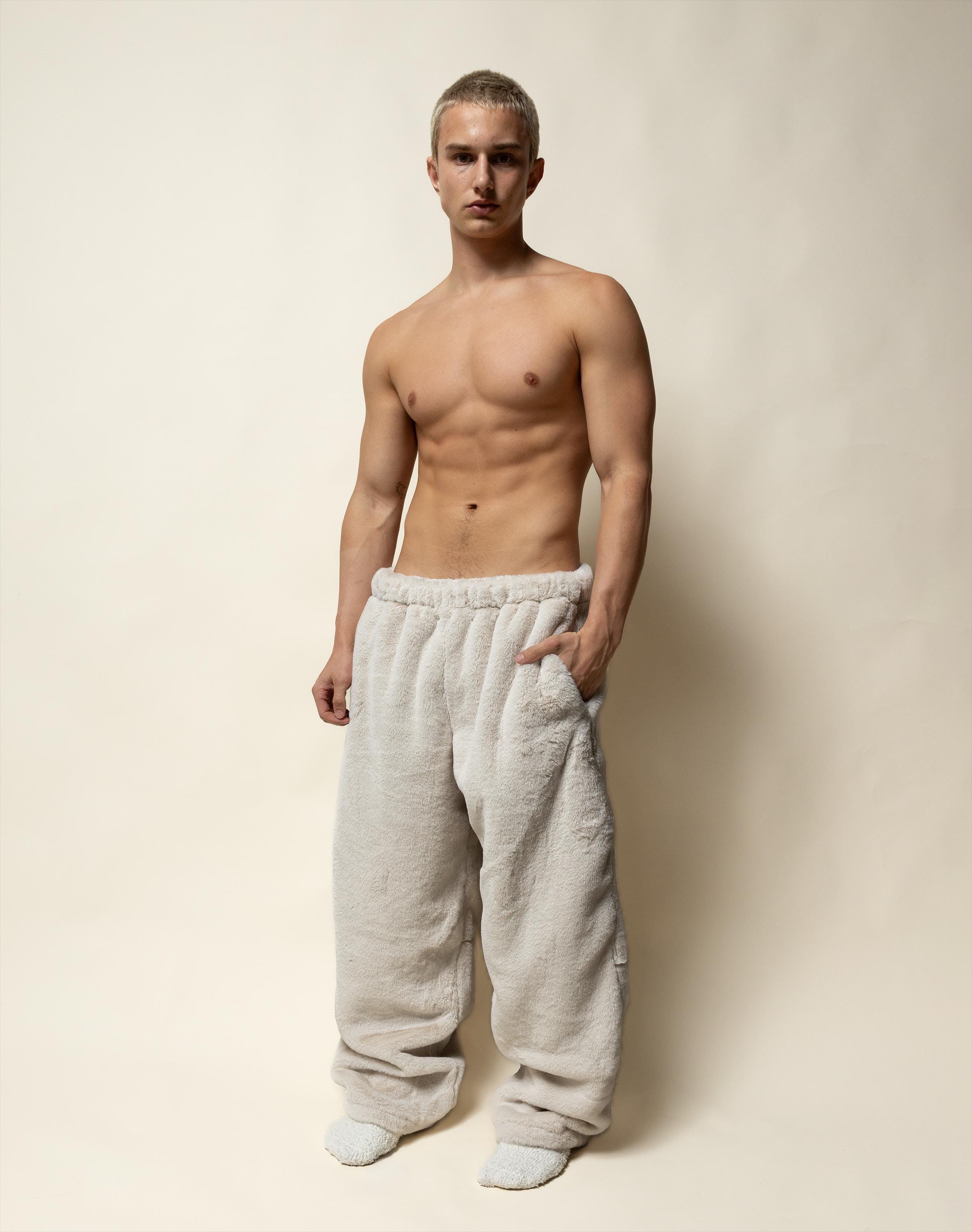 Oversized Fur Sweats, Men's Fluffy Soft and Cozy Baggy Pants in Minky ...