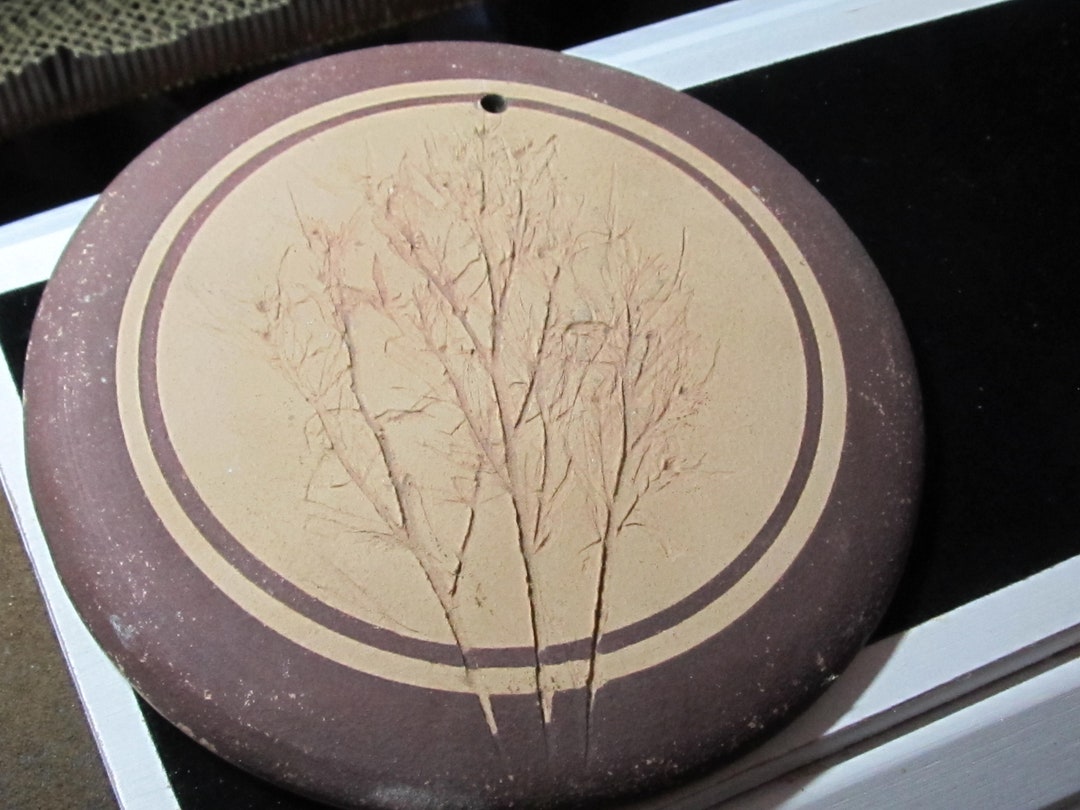 Blue Moon Pottery 5" Bun Warmer Leaf Print With Tag - Etsy