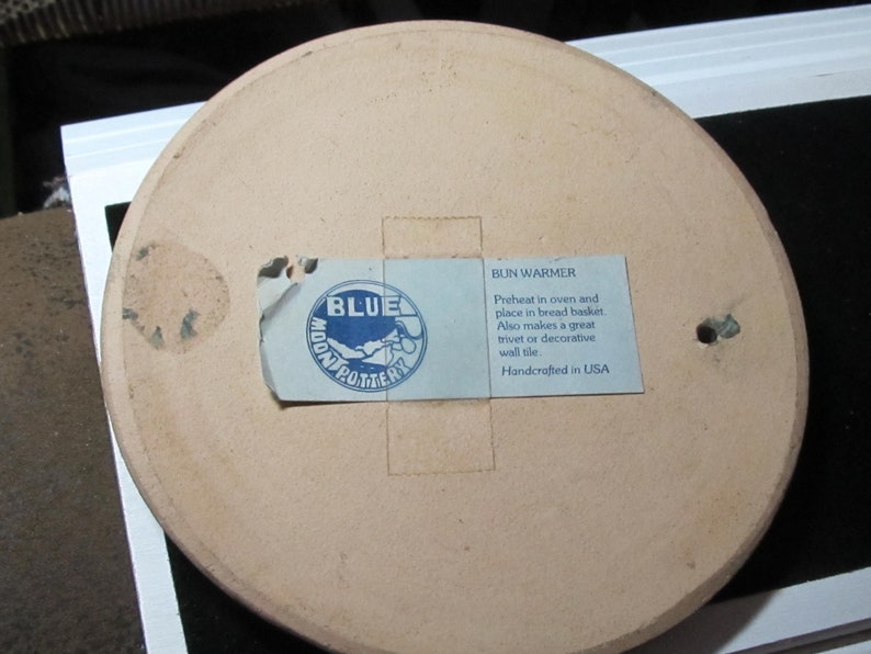 Blue Moon Pottery 5" Bun Warmer Leaf Print With Tag - Etsy
