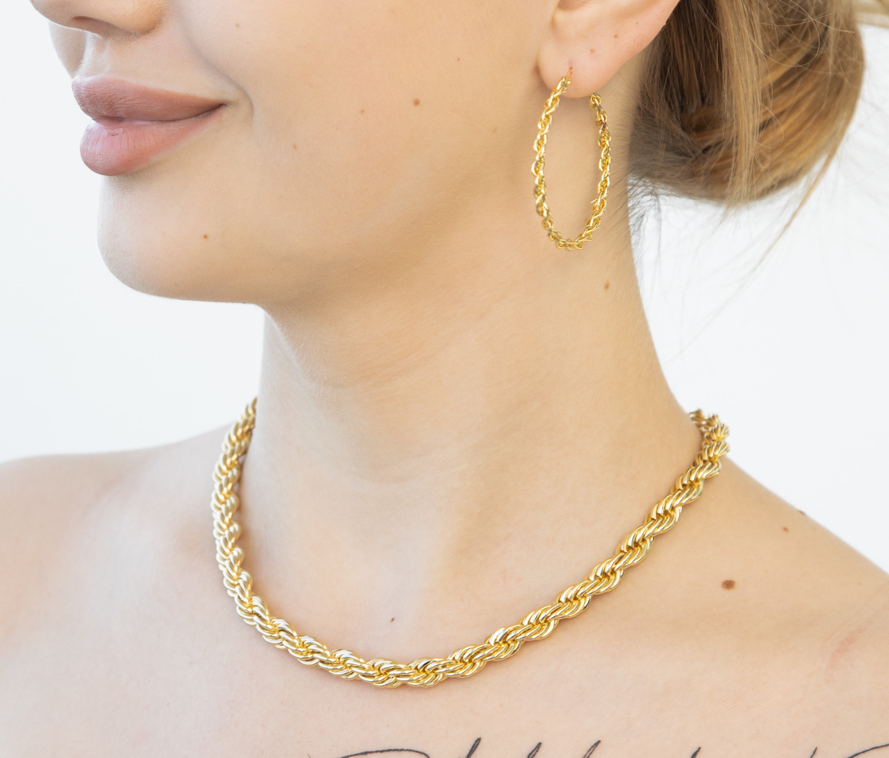 Gold Rope Chain Necklace for Women, Solid Gold Rope Chain for Men, Rope ...