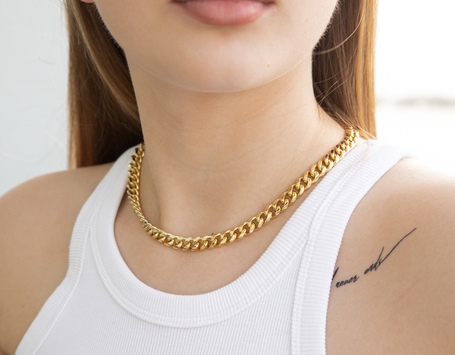 Gold Cuban Chain Necklace for Women Cuban Link Chain - Etsy
