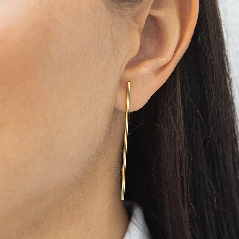 Vertical Bar Earring - Etsy