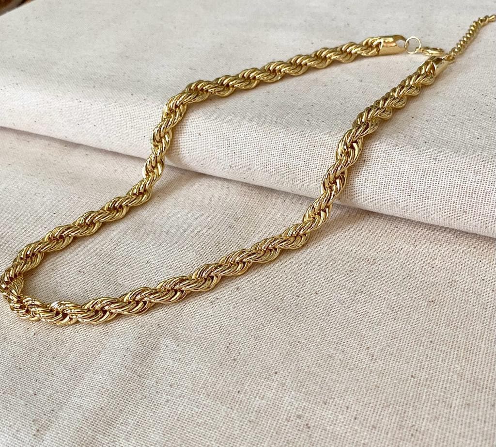 Gold Rope Chain Necklace for Women, Solid Gold Rope Chain for Men, Rope ...