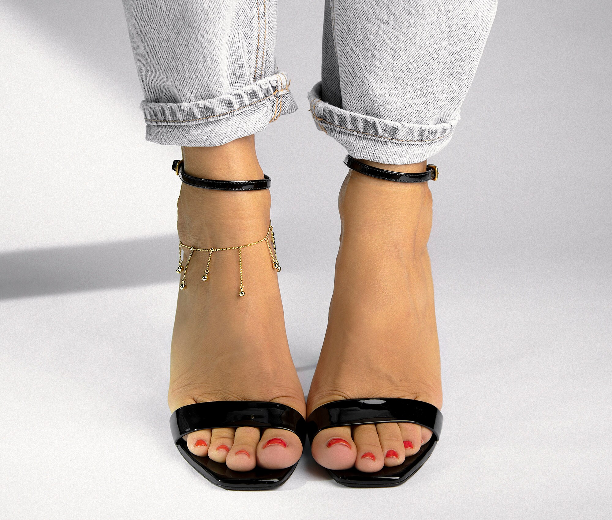 14K Gold Filled Anklet | Adjustable Gold Chain Foot Bracelet | Dainty ...