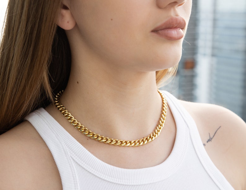 Gold Cuban Chain Necklace for Women Cuban Link Chain - Etsy