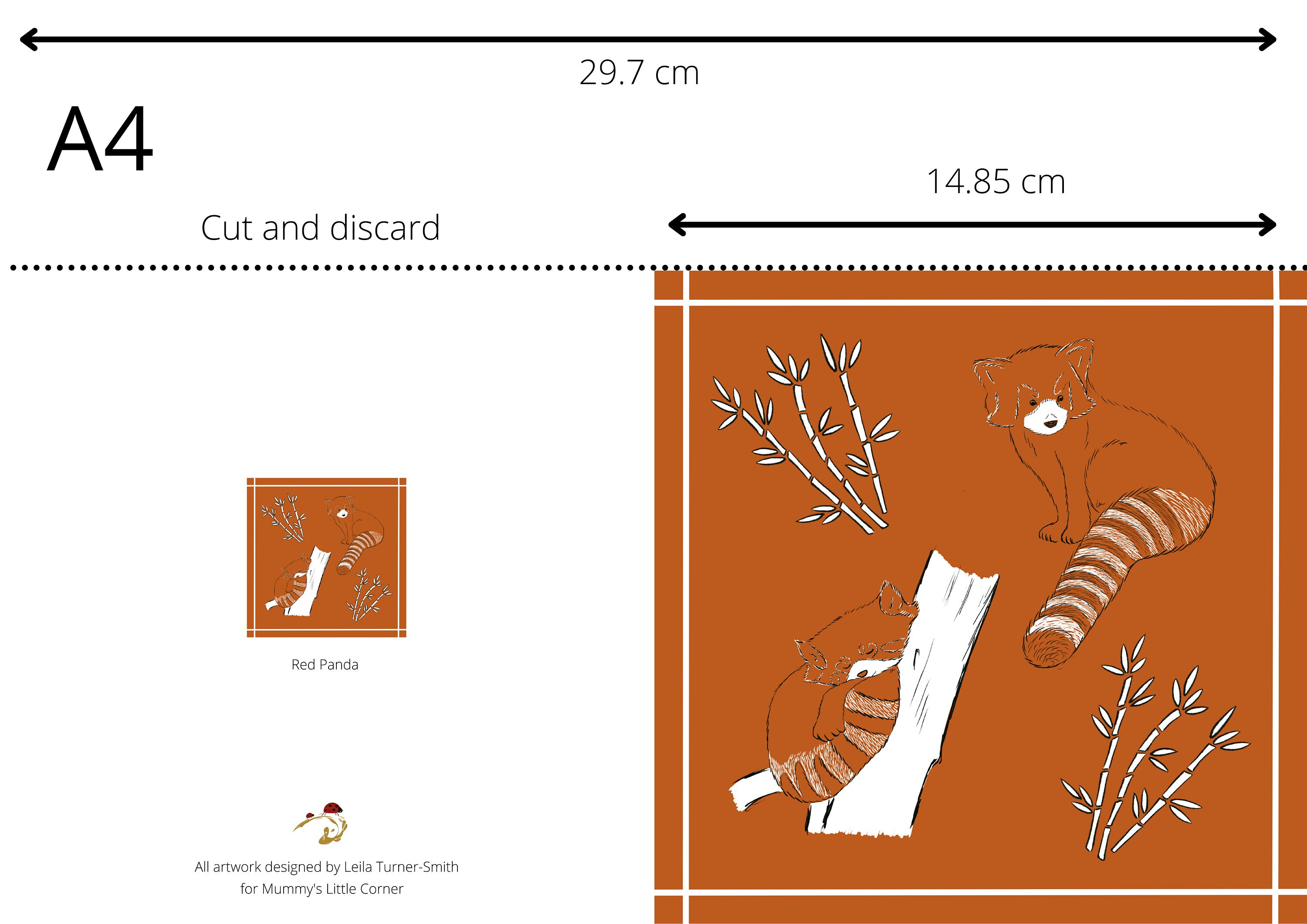 Printable Cards - Red Pandas - Original Artwork With the Option to ...